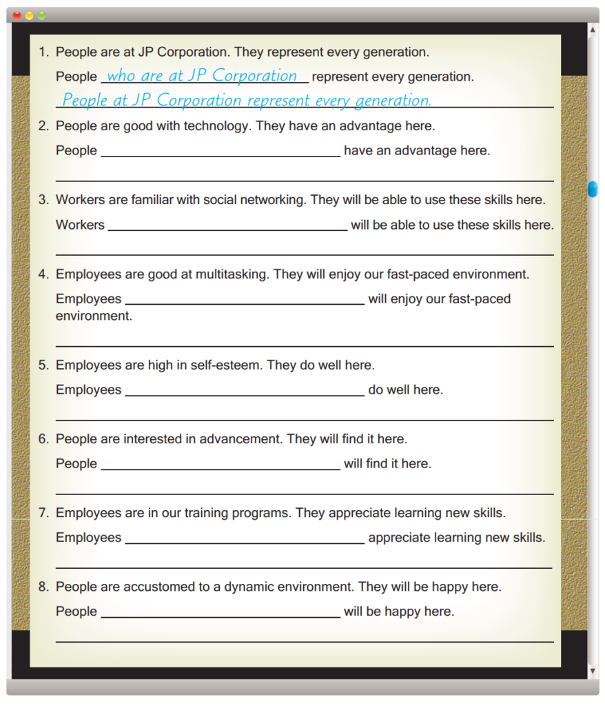 Grammar: Extra activity - Language Journeys